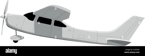 Retro Airplane With Propeller Aeroplane Side View Stock Vector Image