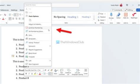 How To Continue Numbering Through Two Lists In Word