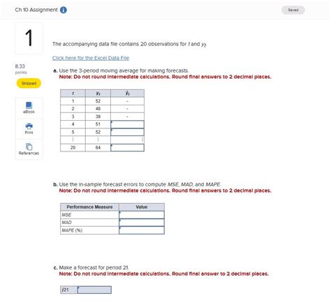 Solved The Accompanying Data File Contains 20 ﻿observations