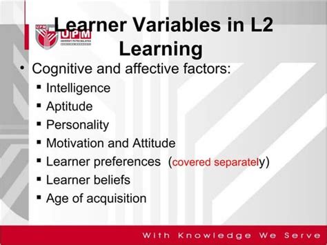 Factors Affecting Second Language Learning Ppt