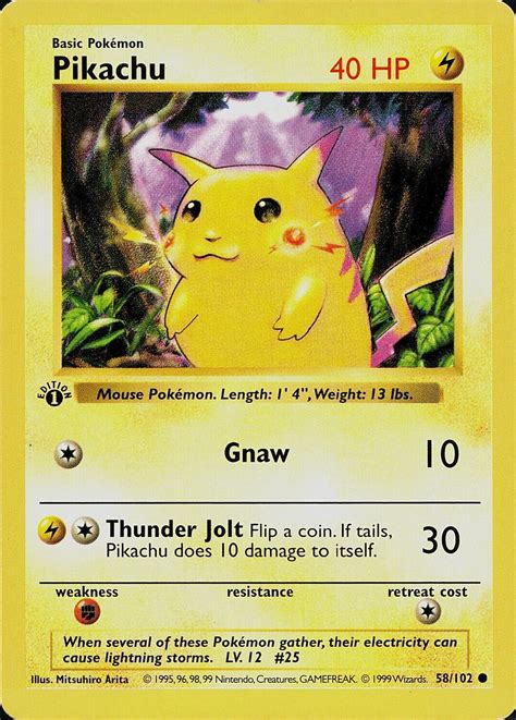 Pikachu [1st Edition Red Cheeks] 58 Prices Pokemon Base Set Pokemon Cards