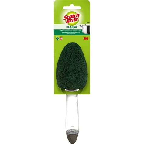 Estropajo Fibra Verde Clásico Con Dosificador Con Mango Blister 1