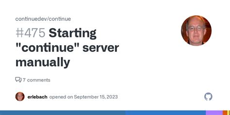 Starting Continue Server Manually Issue Continuedev Continue GitHub