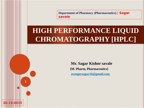 Pdf High Performance Liquid Chromatography Hplc