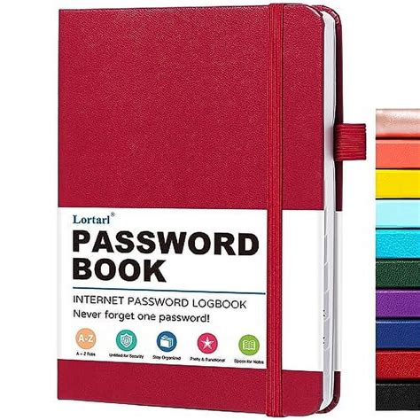 Password Book With Alphabetical Tabs Medium Size Internet Address And Password Keeper Logbook