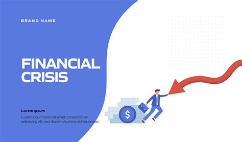 경제 금융 위기 및 불황 개념 벡터 일러스트 랜딩 페이지 템플릿 웹 사이트 배너 광고 및 마케팅 자료 온라인 광고 비즈니스