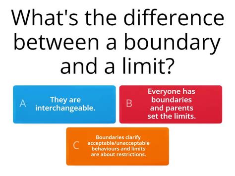Boundaries And Limit Setting แบบทดสอบ