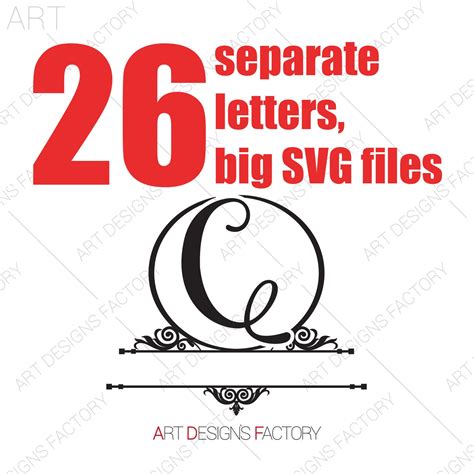 Split Monogram SVG Split Handwritten Font Letter Svg Split Etsy
