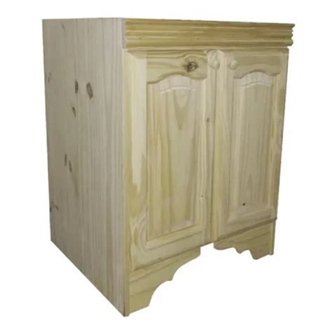 Bajo Mesada De Madera De Pino 80 Cm Con Dos Puertas