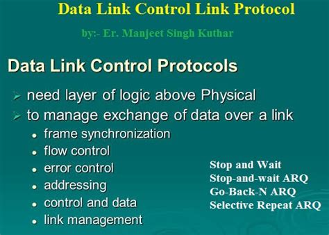 data link control and protocols