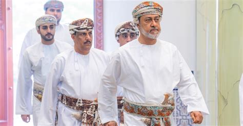 Hm The Sultan Offers Eid Al Adha Prayers Black And White Oman