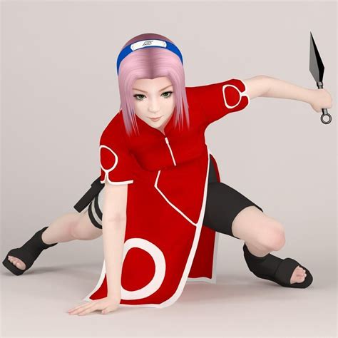 Sakura Haruno Pose 05 3d Model Cgtrader