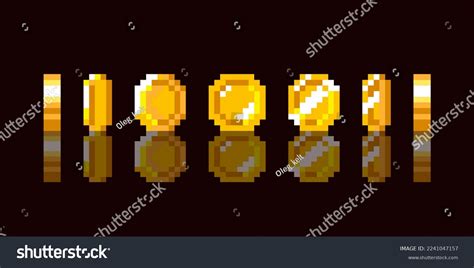 픽셀 아트 골드 코인 애니메이션 게임 스톡 벡터로열티 프리 2241047157 Shutterstock