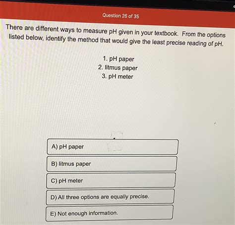 Solved There Are Different Ways To Measure PH Given In Your Chegg Com