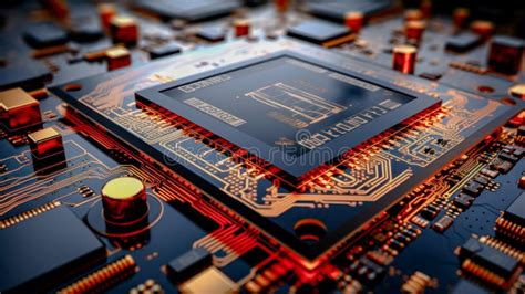 Multilayer Motherboard Hosts Microchips And Controllers Powering Next