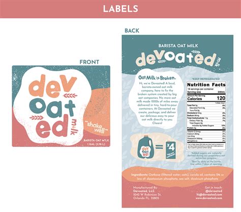 Devoated Oat Milk Packaging Behance