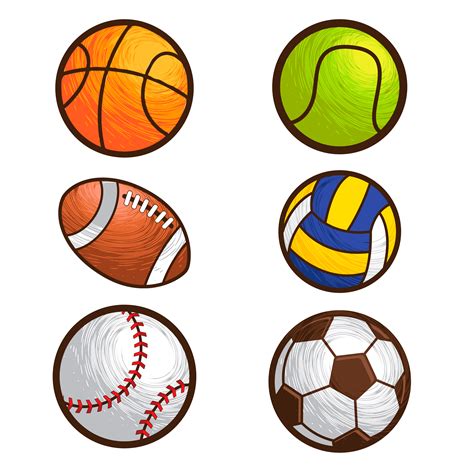 Deporte Pelota Vector Ilustración Conjunto 550254 Vector En Vecteezy