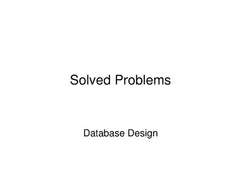 Is Solved Problems Mid Exam Solved Problems Database Design Sample Q