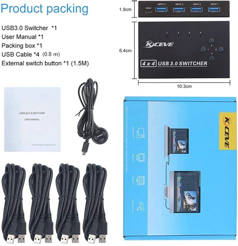 USB Switcher KM Switch Selector Computer Laptop PC Desktops Hub Splitter Accessories KVM