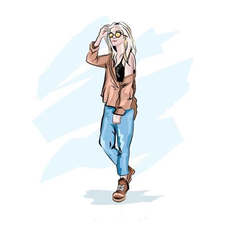 دانلود وکتور مدل دختر طرح لایه باز Psd