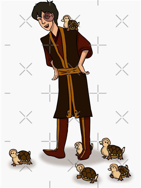 Zuko And Turtle Ducks Sticker For Sale By Arushidraws Redbubble