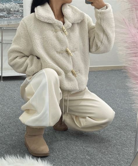 사랑스러움ღ안감누빔 뽀글이 떡볶이 숏자켓 오버핏 점퍼 양털 퍼자켓 겨울 자켓 에이블리