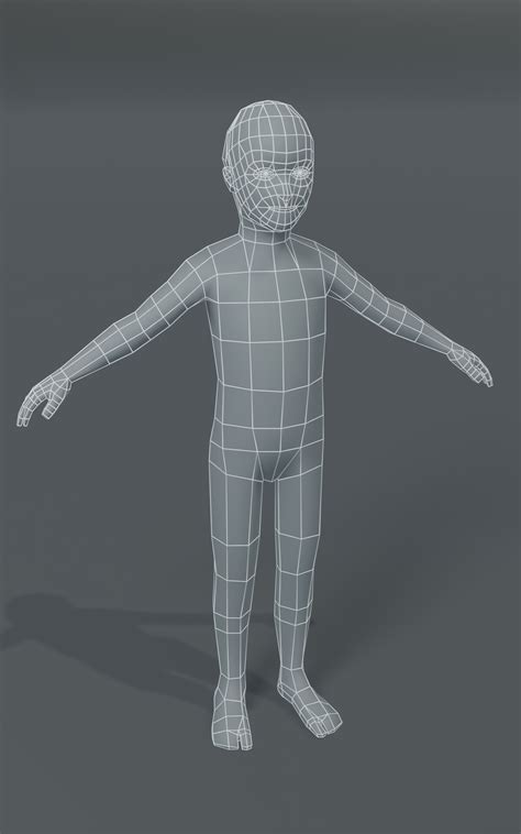 Artstation Human Body Base Mesh 10 3d Models Pack 1000 Polygons