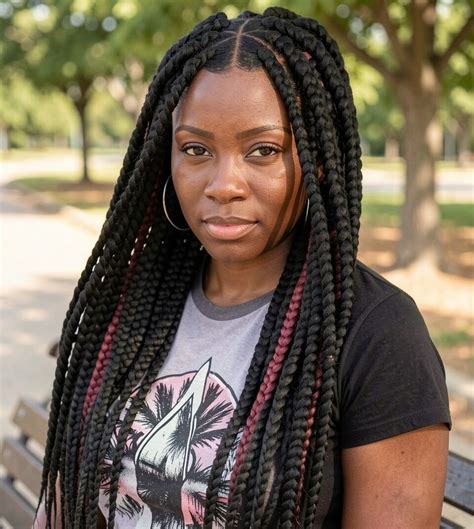 Triangle Box Braids Styles We Adore