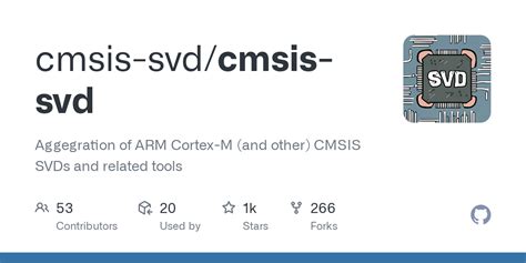 Github Cmsis Svdcmsis Svd Aggegration Of Arm Cortex M And Other Cmsis Svds And Related Tools