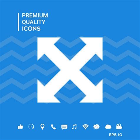 Extend Resize Enlarge Icon Royalty Free Vector Image