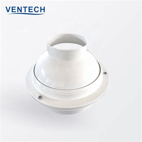 Hvac Air Conditioner Flexible Duct Connection Round Jet Nozzle Diffuser Ventech