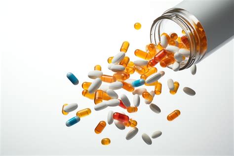 Premium Ai Image A Closeup Of Pills Spilling Out Of A Bottle