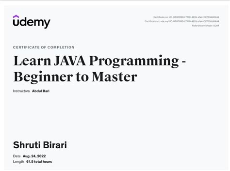 Shruti Birari On Linkedin I Have Successfully Completed The Java