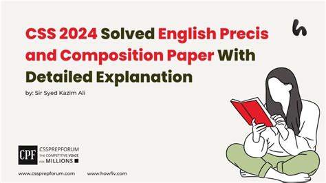 Css 2024 Solved English Precis And Composition Paper