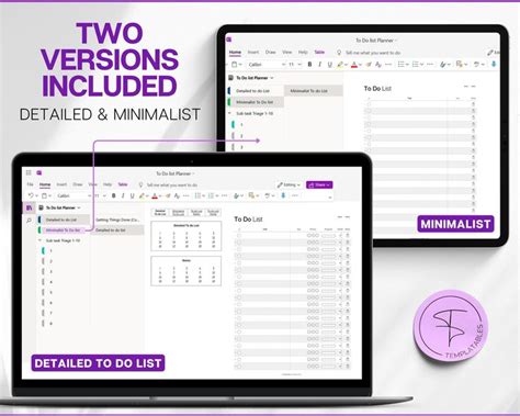 OneNote To Do List Template Packed With Hyperlinked To Do List For One Note Digital Task List