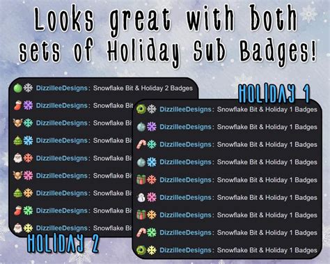Snowflake Twitch Badges Twitch Bit Badges Twitch Cheer Badges Twitch