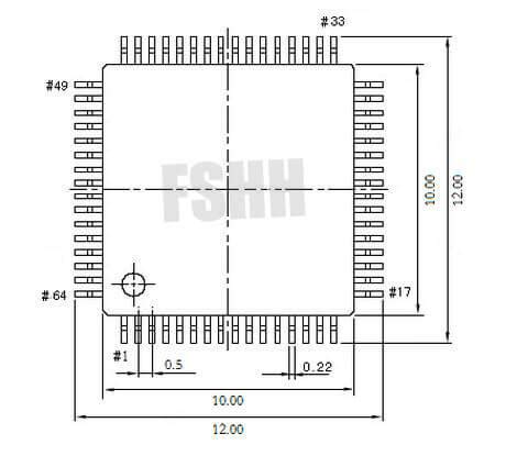 TQFP64 LQFP64 QFP64 Test Socket IC51 0644 807 Socket With PCB QFP64 0 5mm To SIP 2 54mm Socket