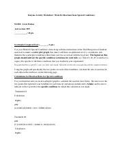 Enzyme Activity Sept 30 Docx Enzyme Activity Worksheet Week 2 Reactions From Special