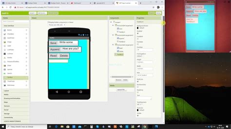 mit app inventor using label textbox and file youtube