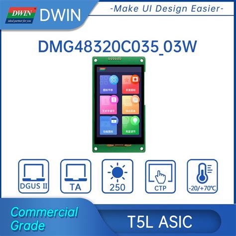Dwin 3 5 Inch 480 320 HMI Intelligent Uart TFT LCD Display Module HMI And LCM Price