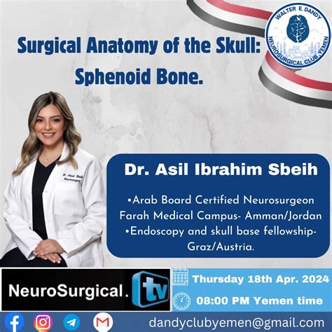 Was Live ………………thursday April 18 “surgical Anatomy Of The Skull Sphenoid Bone” With Asil