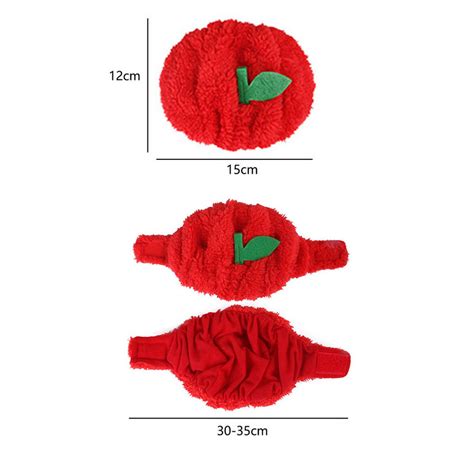 Badu Bg Зимна топла котешка шапка с форма на ябълка Дълги плюшени аксесоари за котенца 1 бр