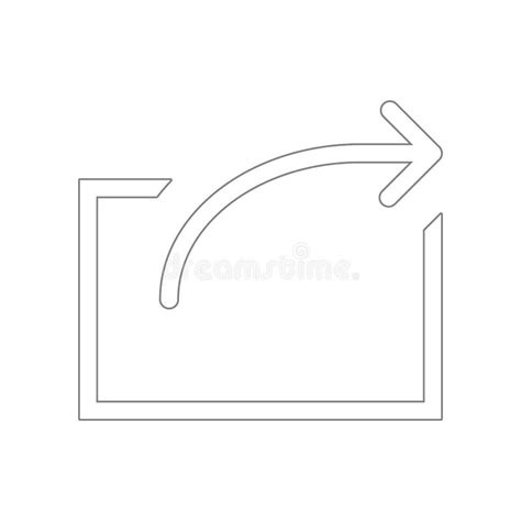 Outline Output Vector Icon Isolated Black Simple Line Element