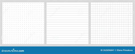 Dotted Grid And Squared Notebook Seamless Pattern For Bullet Journal
