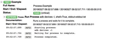Robotframework Save Results From Terminal In Robot Framework Stack