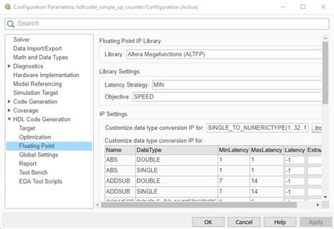 Customize Floating Point Ip Configuration Matlab And Simulink