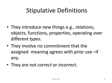 Stipulated Definition