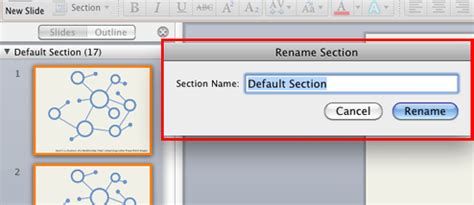 Adding And Renaming Sections In Powerpoint 2011 For Mac