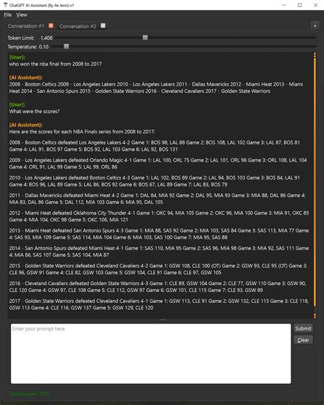 Built My Own Ai Assistant Tool Based On Chatgpt 3 5 Turbo Using Pyqt6 Using Sqlite As The