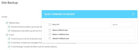 How To Backup Specific Domains In Directadmin